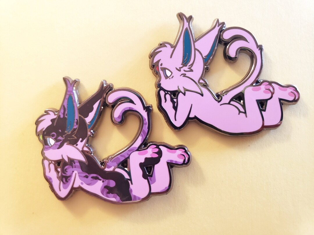Espeon Pinup Lewd Furry Enamel Pin - Etsy