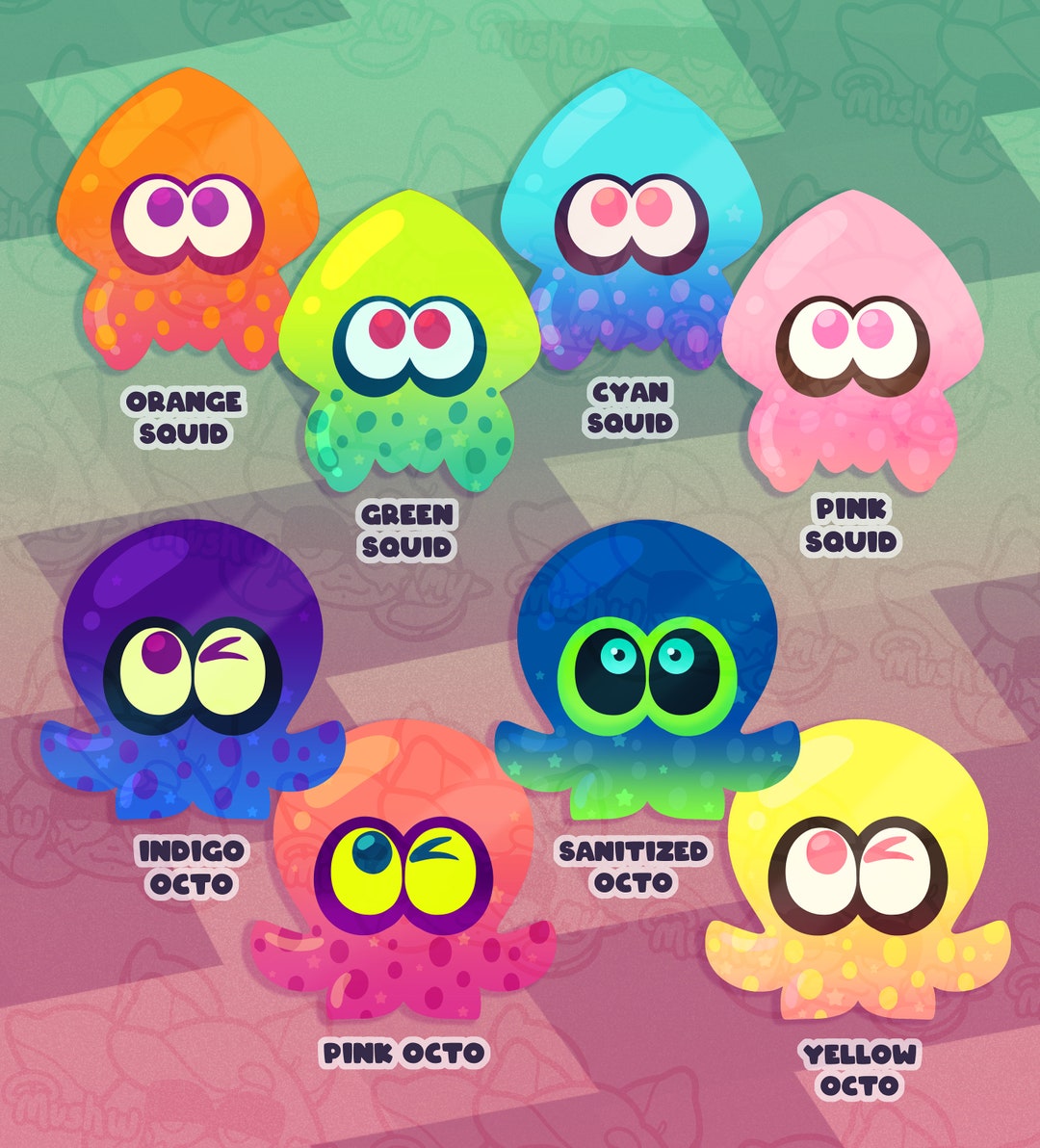 Splatoon Phone Grips Squids N' Octos - Etsy