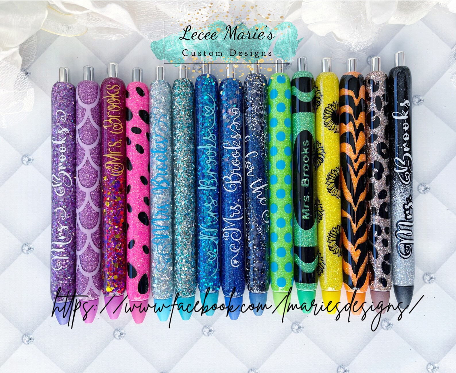 Glitter Ink Joy Pens Custom Glitter Pens Sparkly Pens | Etsy