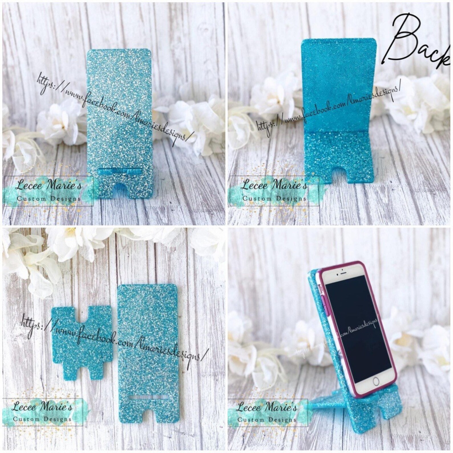 Glitter Phone Stand Epoxy Phone Stand Resin Phone Stand | Etsy