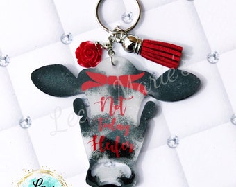 Not Today Heifer Keychain - Etsy