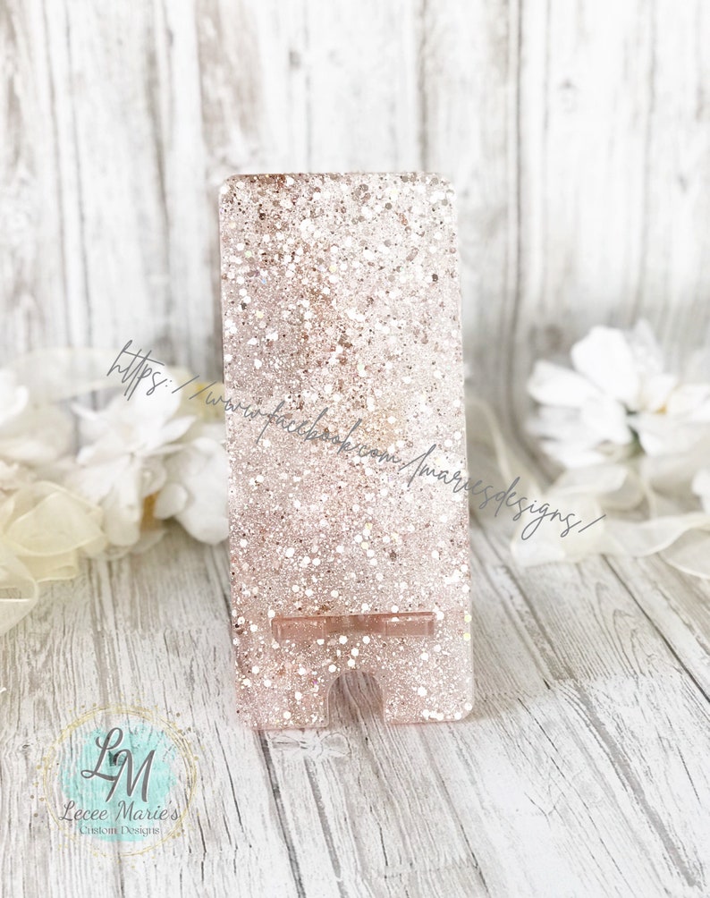 Glitter Phone Stand Epoxy phone stand Resin Phone Stand | Etsy