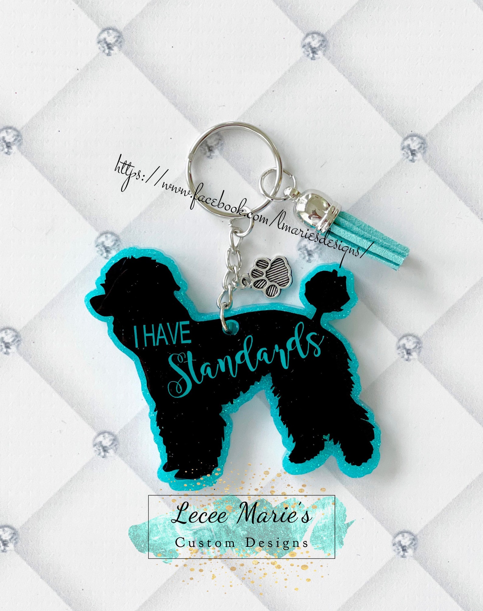 Standard Poodle Keychains I Have Standards Custom | Etsy