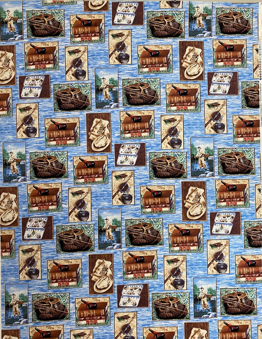 Fishing Fabric Panel Designed Exclusively for Exclusively Quilters 1 ...