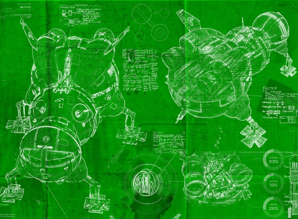 Red Dwarf / Starbug Aged Blueprint Specs. | Etsy UK