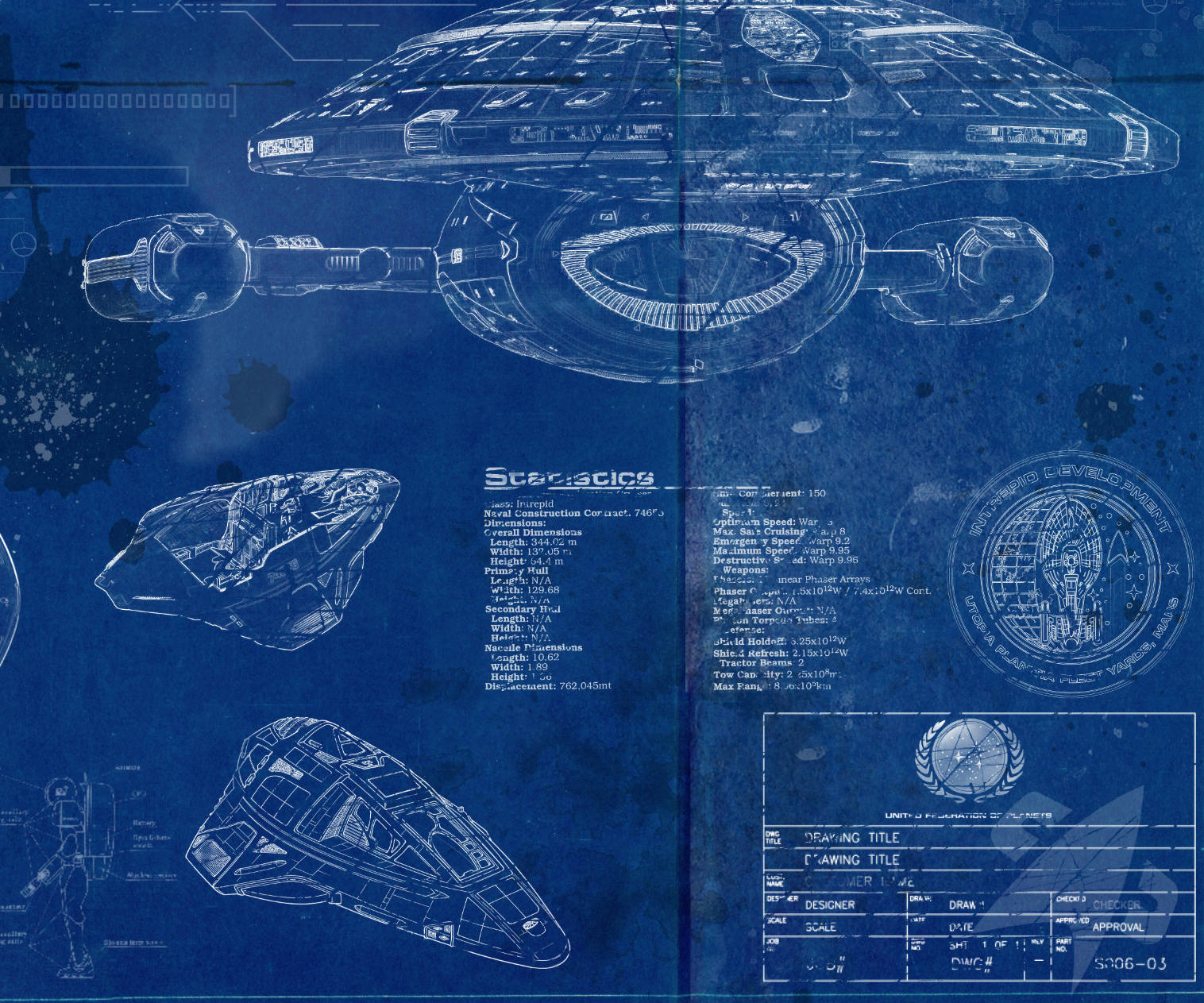 Star Trek USS Voyager - NCC-74656 Art Print - Distressed / Aged ...