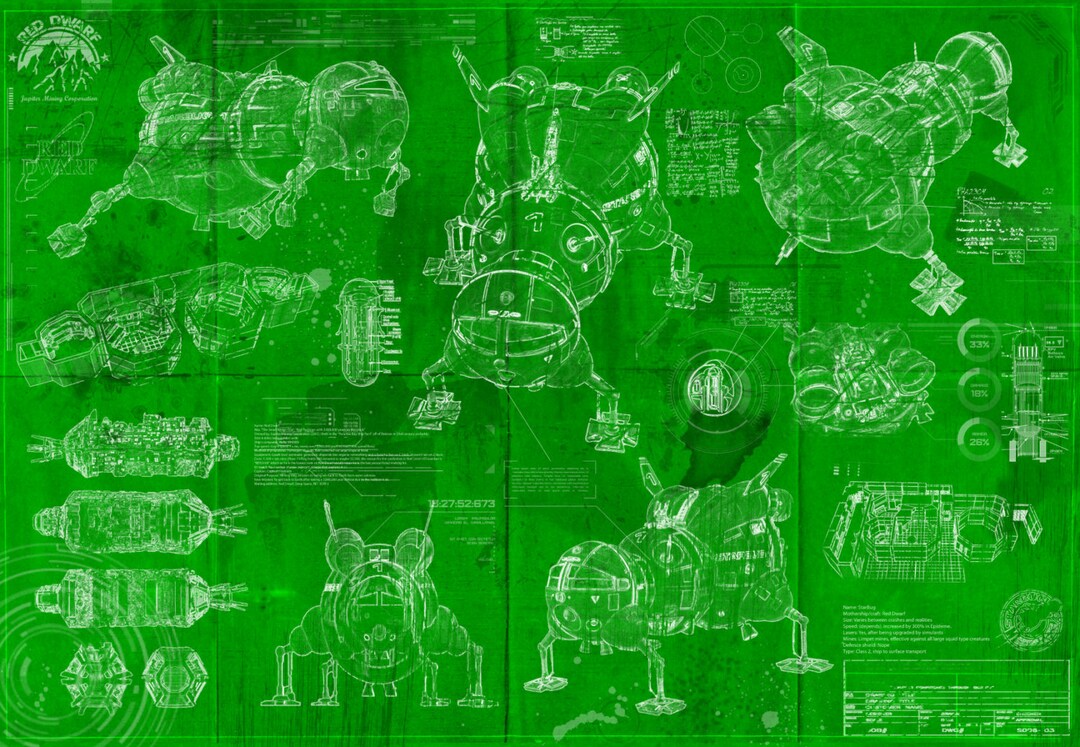 Red Dwarf / Starbug Aged Blueprint Specs. - Etsy