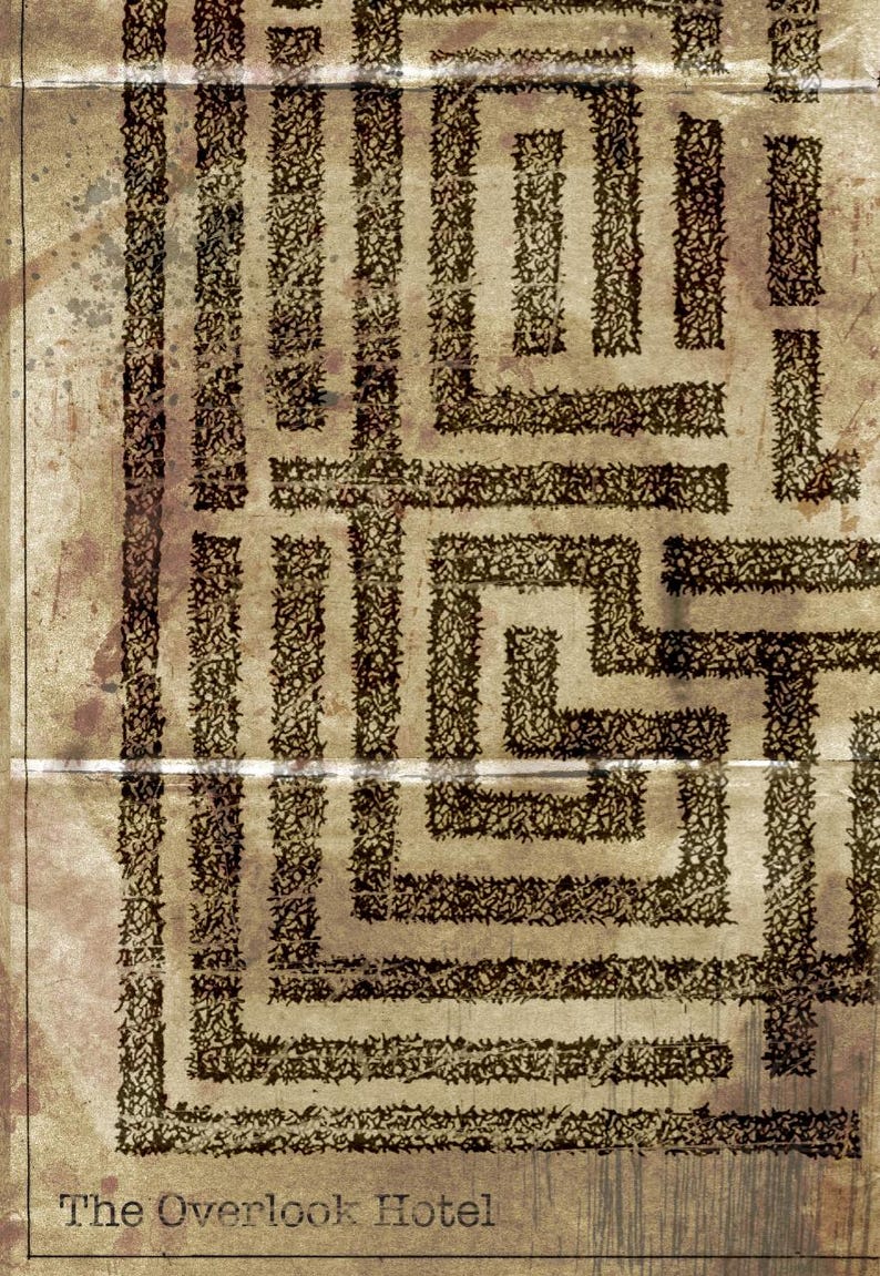 The Shining - Overlook Hotel Maze Map - Etsy