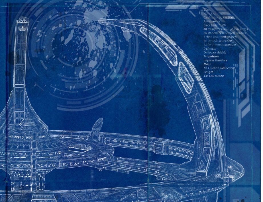 Ds9 Space Station Wall Art