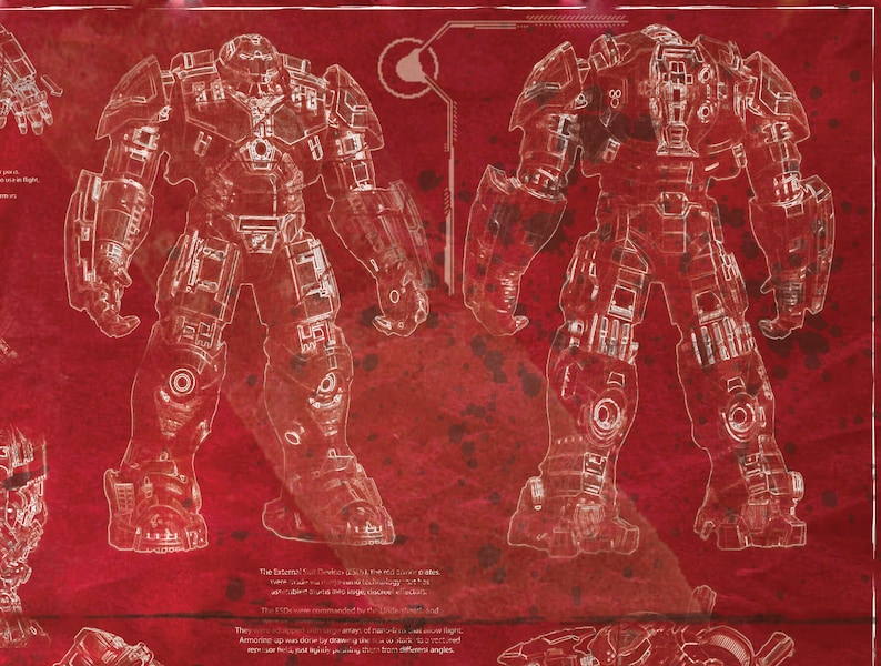 Ironman Hulkbuster Aged Spec / Blueprint Art Print - Etsy