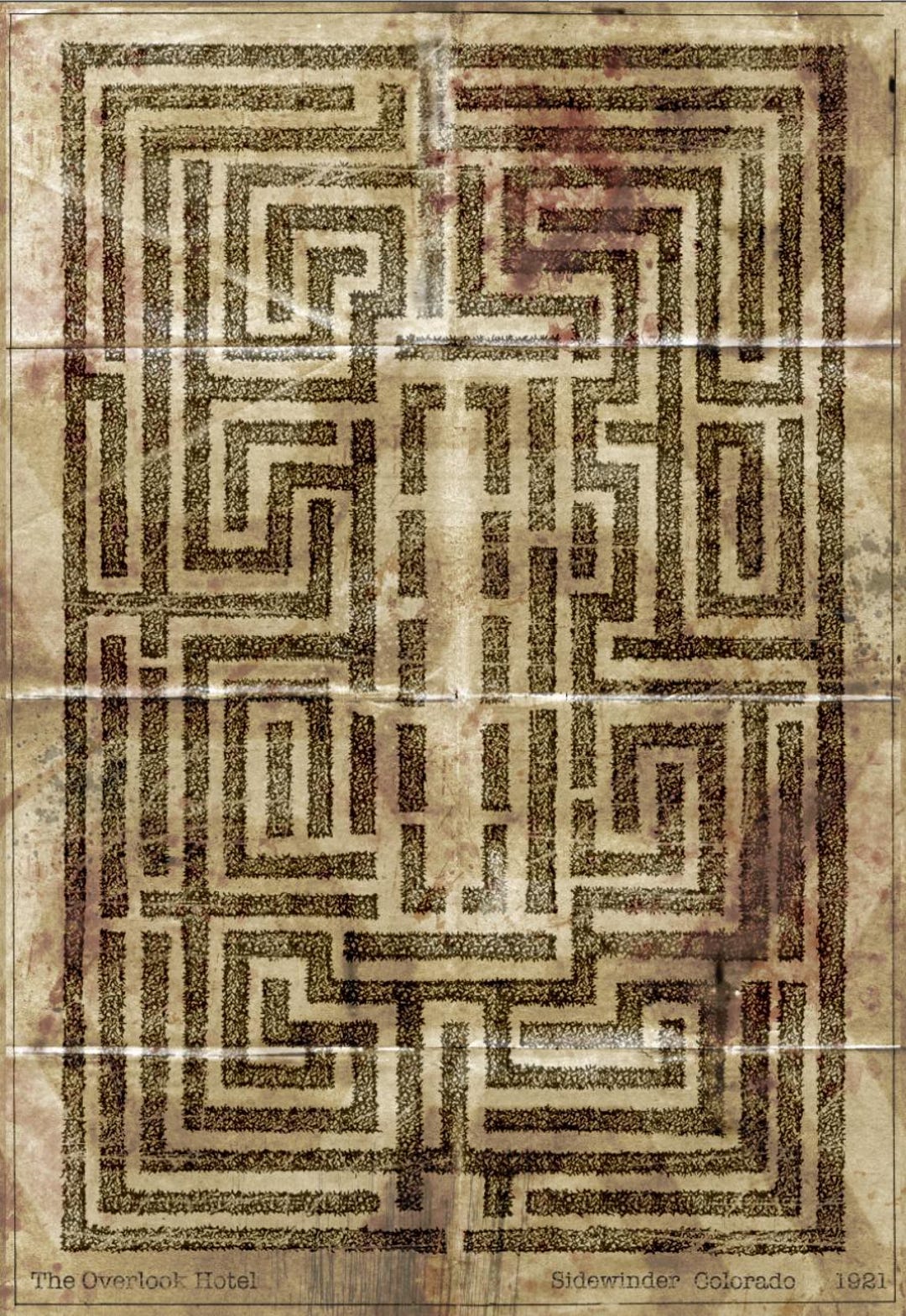 The Shining - Overlook Hotel Maze Map - Etsy