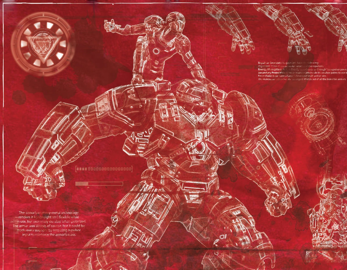 Ironman Hulkbuster Aged Spec / Blueprint Art Print - Etsy