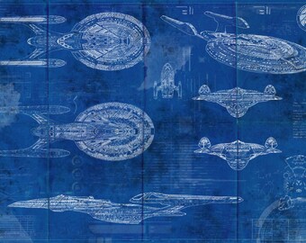 Star Trek Enterprise USS 1701-D Blueprint Art Print - Etsy