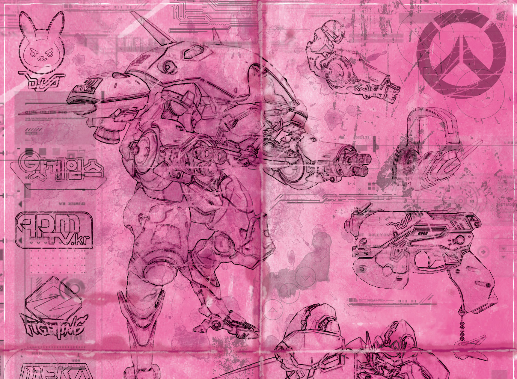 Overwatch / DVA Blueprint / Aged Specs A2 420mm594 or - Etsy