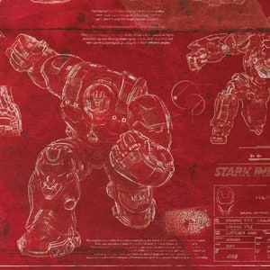 Ironman Hulkbuster Aged Spec / Blueprint Art Print - Etsy