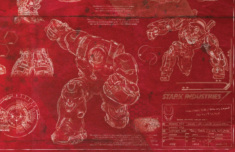 Ironman Hulkbuster Aged Spec / Blueprint Art Print - Etsy
