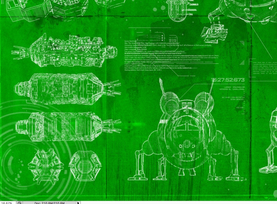 Red Dwarf Starbug Aged Blueprint Specs Etsy