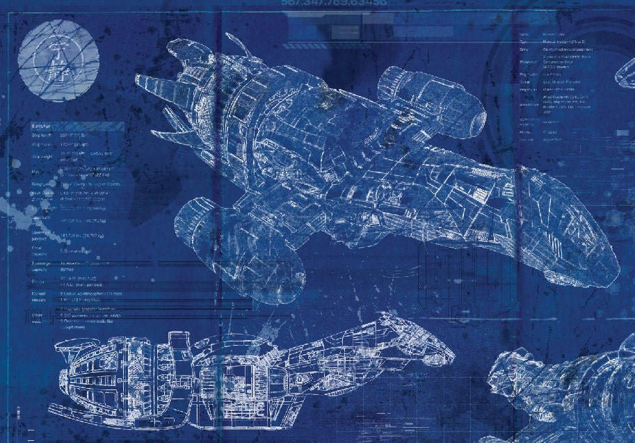 Firefly / Serenity Blueprint Art Print - Etsy Hong Kong