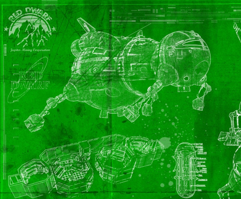 Red Dwarf / Starbug Aged Blueprint Specs. - Etsy UK