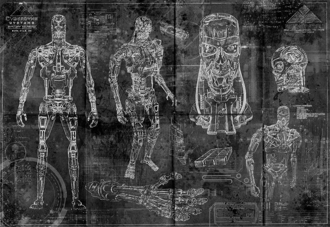 Terminator T 800 Blueprints