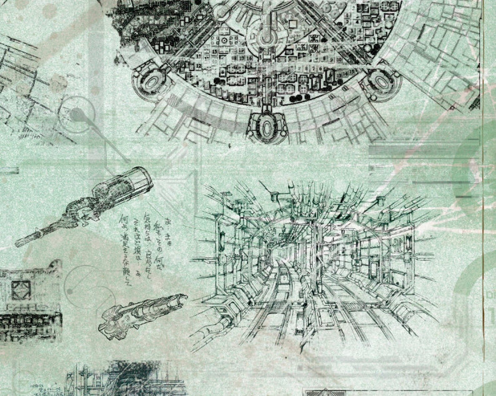 Final Fantasy Midgar Blueprint / Aged Specs A2 420mm594 - Etsy