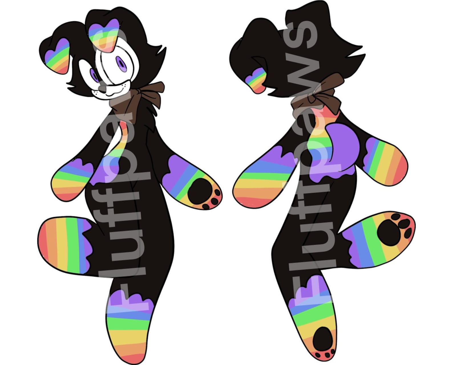 Spots the Rainbow Dog Furry Adoptable - Etsy