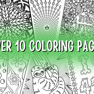 Printable Stoner Activity Book Weed Coloring Pages 420 - Etsy