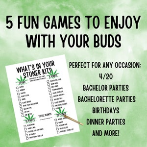 Printable 420 Party Games || Weed Print Out Games for Adults || Stoner ...