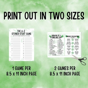 Printable 420 Party Games || Weed Print Out Games for Adults || Stoner ...