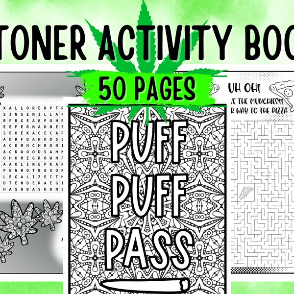 Weed Coloring Pages - Etsy