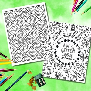Printable Stoner Activity Book || Weed Coloring Pages, 420 Party Games ...