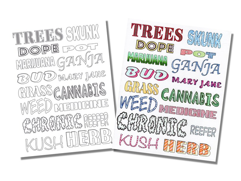 Printable Stoner Art Activity Book 40 Weed Themed Stoner - Etsy Australia