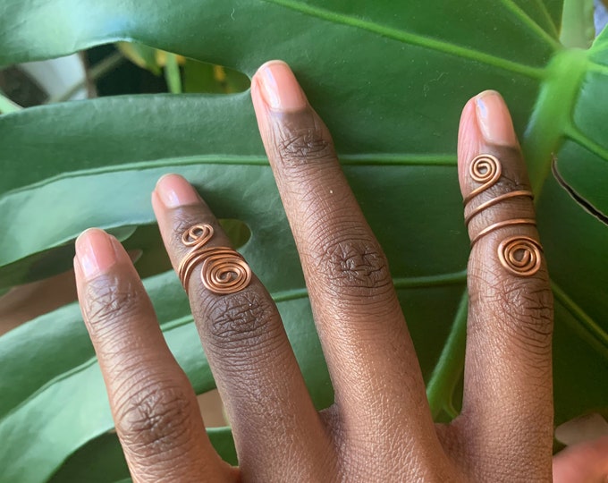 Copper Rings Set of 3 - Etsy