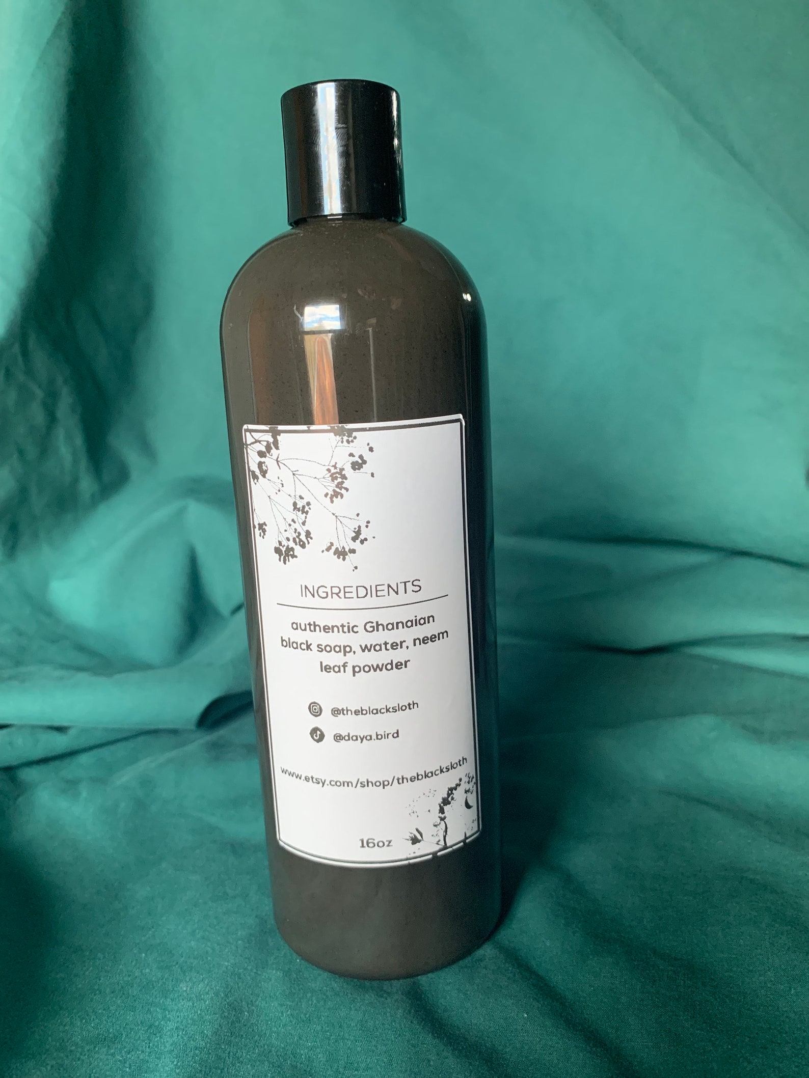 16oz 100 Pure Liquid Black Soap No Additives Etsy