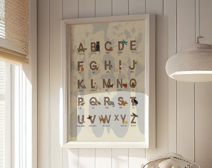 Southern Animal Alphabet Print | Alphabet Poster | ABC Animals Wall Art ...