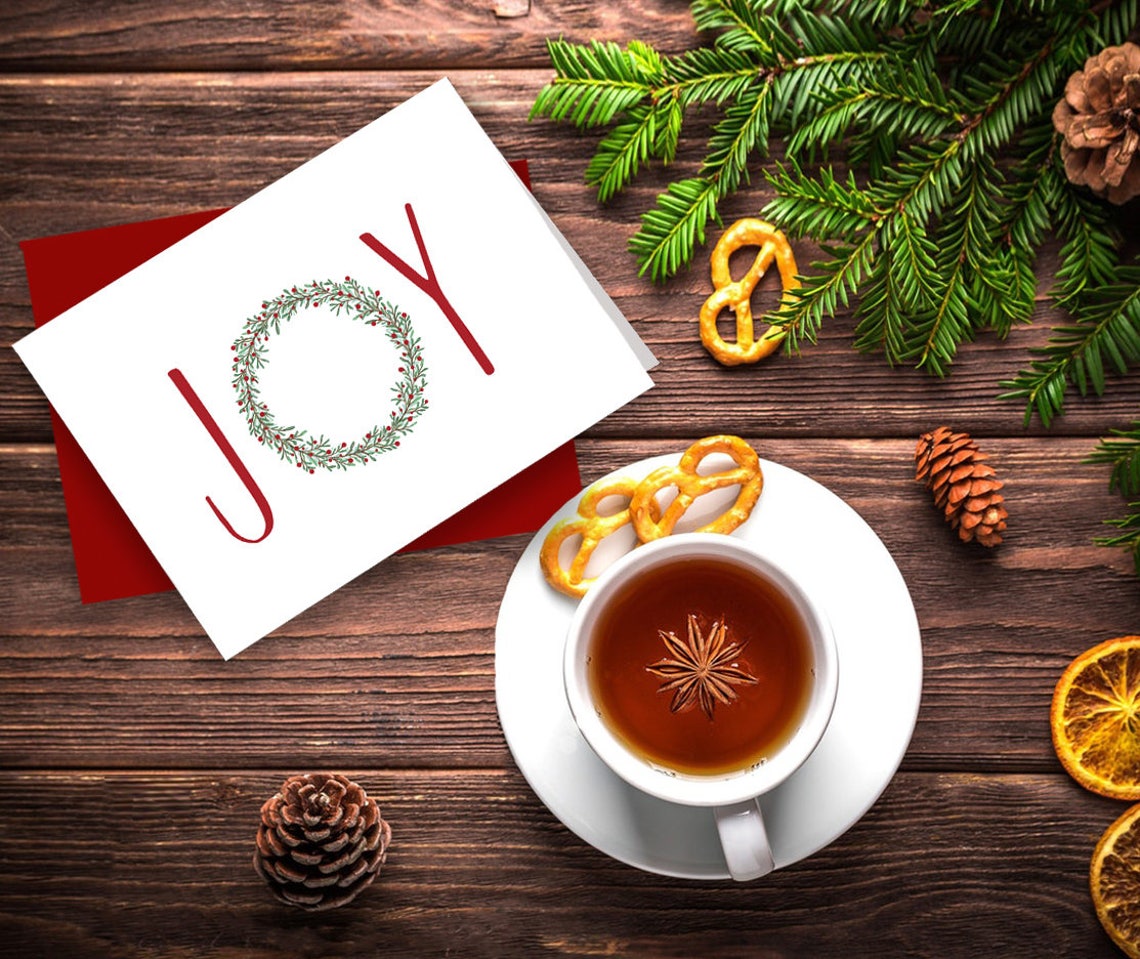 Christmas Joy Printable Card Joy Greeting Card Instant - Etsy