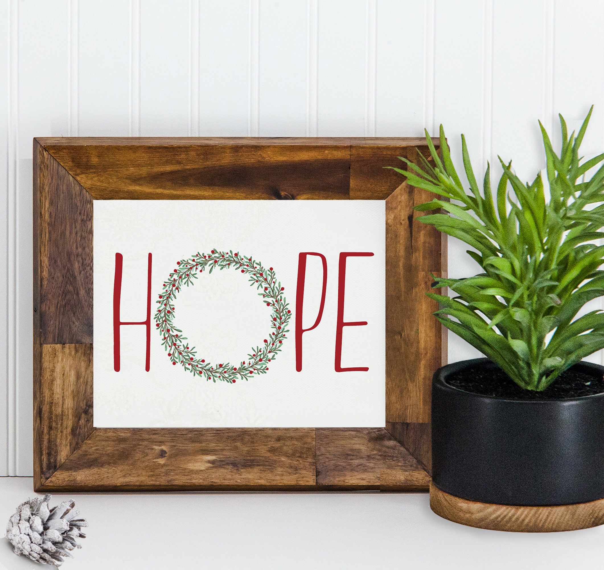 Hope Christmas Art Printable Christmas Printable Wall Decor - Etsy