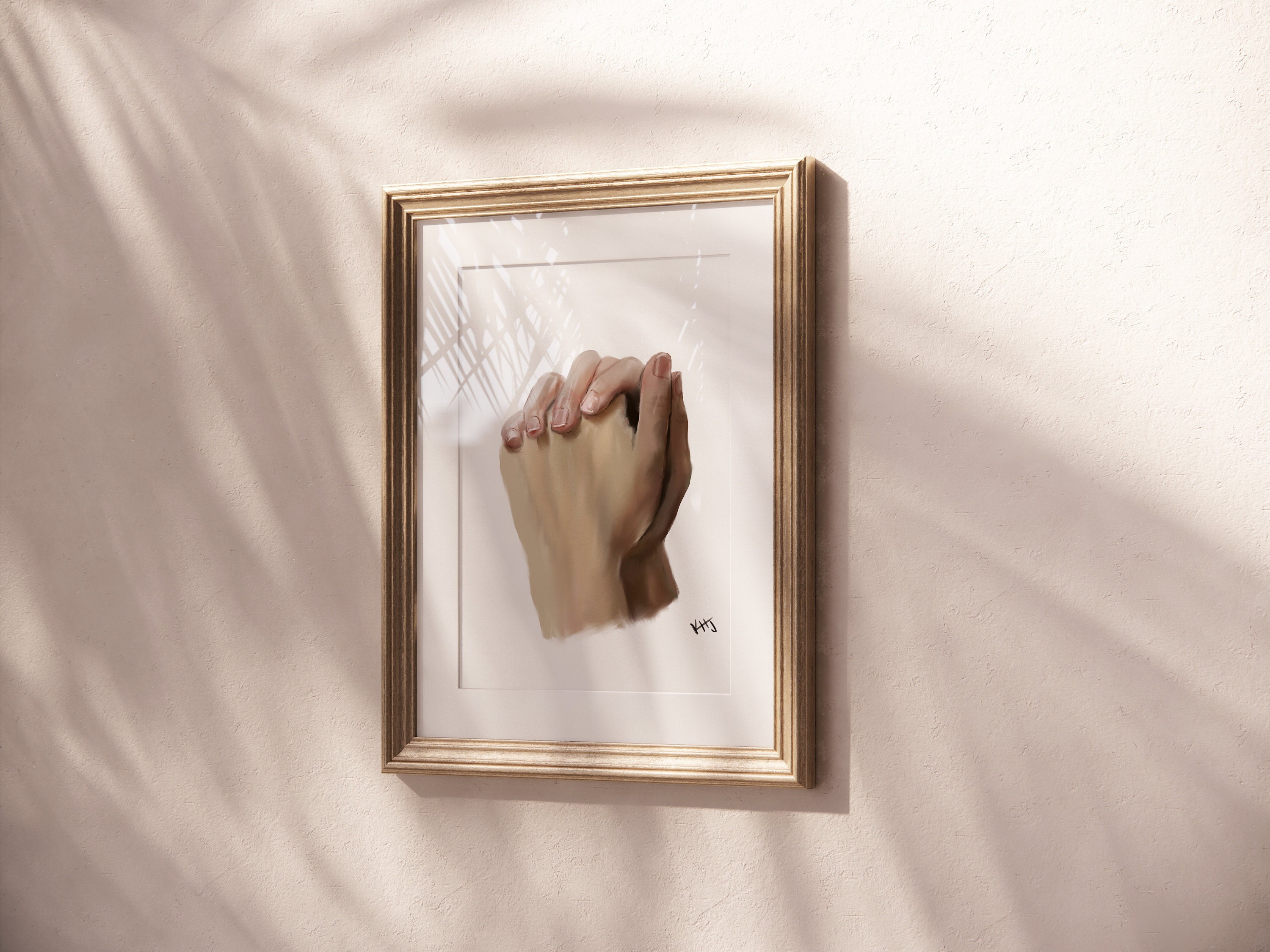 Praying Hands Print, Prayer Print, Original Drawing, Mom Gift ...