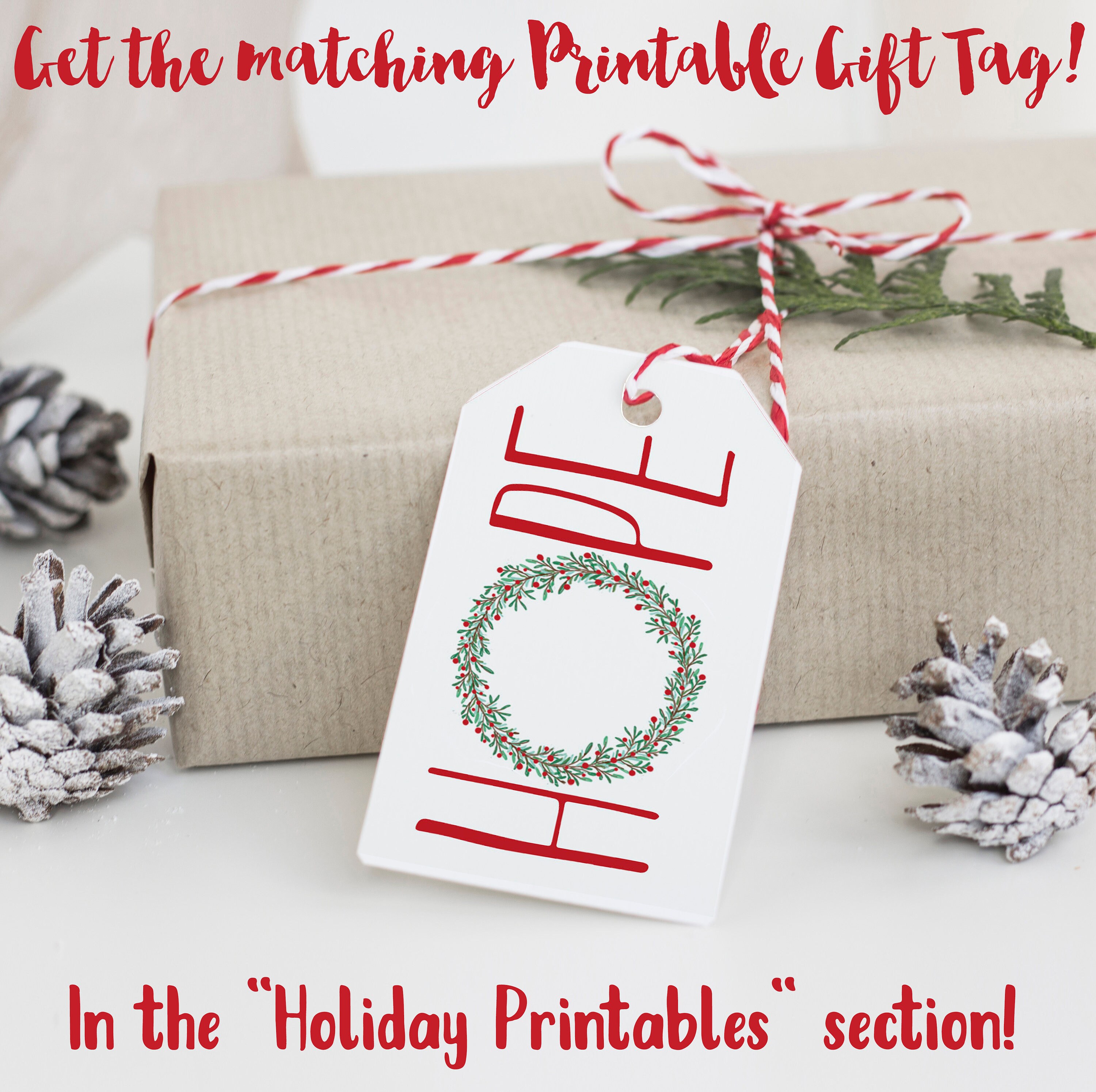 Hope Christmas Art Printable Christmas Printable Wall Decor - Etsy