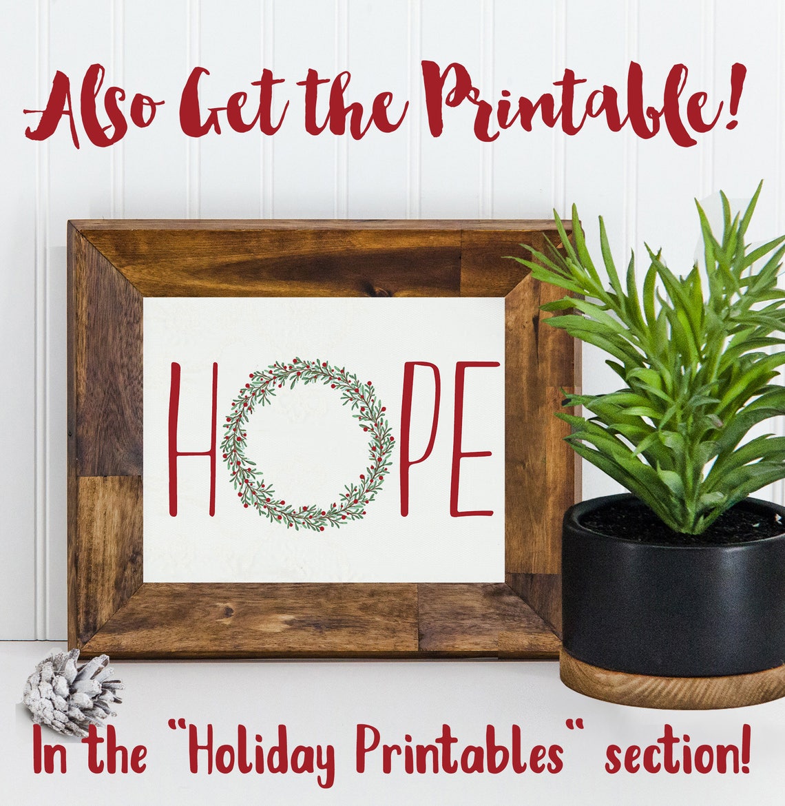 Hope Christmas Printable Gift Tags Holiday DIY (Download Now) - Etsy