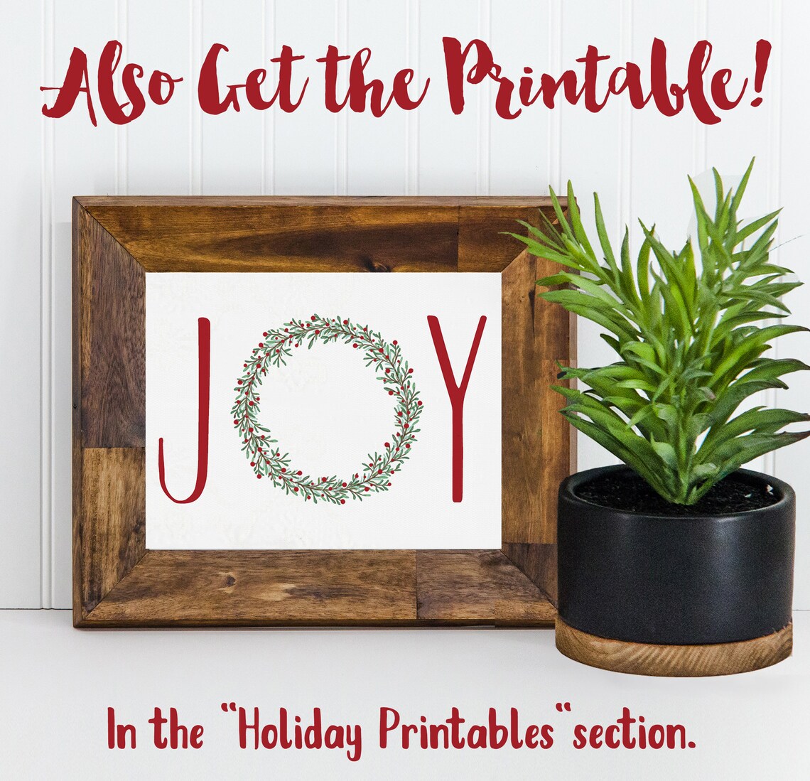 Christmas Joy Printable Gift Tags DIY Holiday Labels Joy Christmas Tag ...