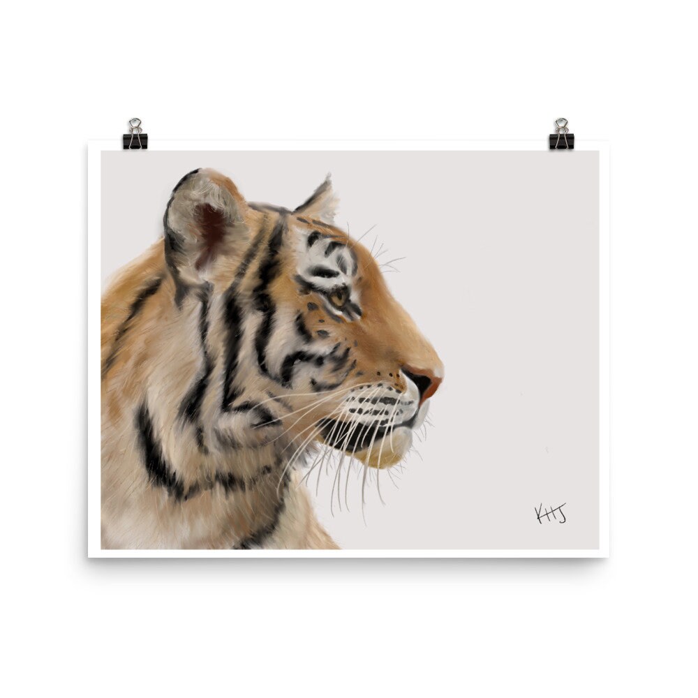 Tiger Wildlife Print, Big Cats Original Art, Nature Art, Tiger Art ...