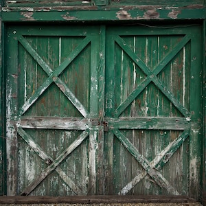 Rustic Green Door Photo Dark Green Door Art Farmhouse Wall - Etsy