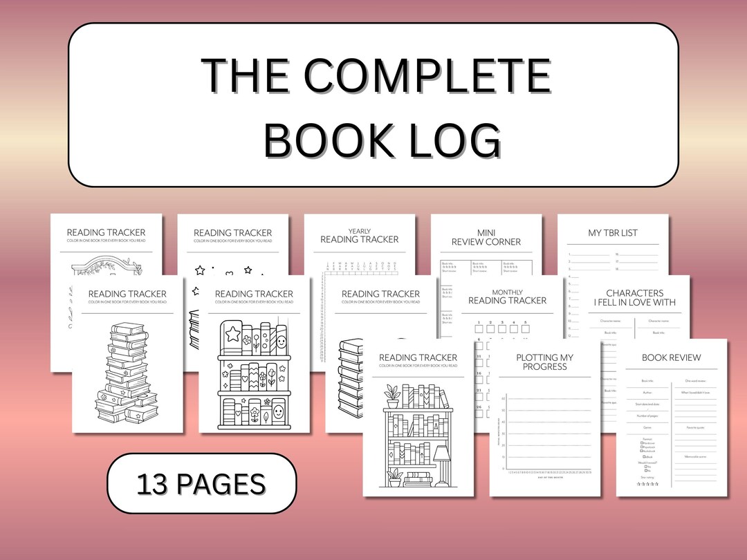 The Complete Book Log: Book Journal for Readers (A5 PDF Files) - Etsy