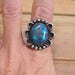 Sterling Silver Turquoise Morcenci Ring 8.75 - Etsy
