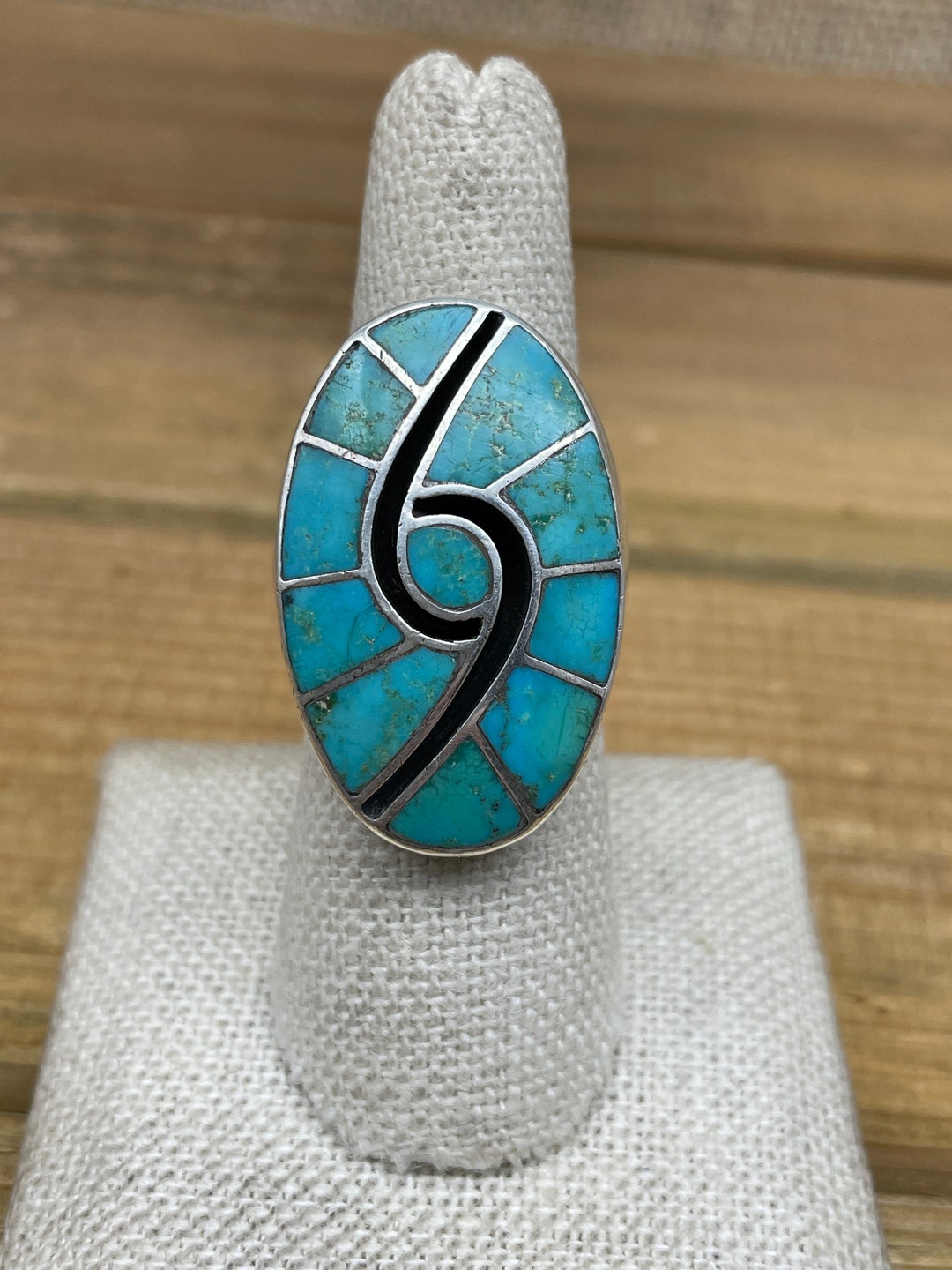 Heavy Vintage Sterling Silver Turquoise Hummingbird Ring Size 8 - Etsy