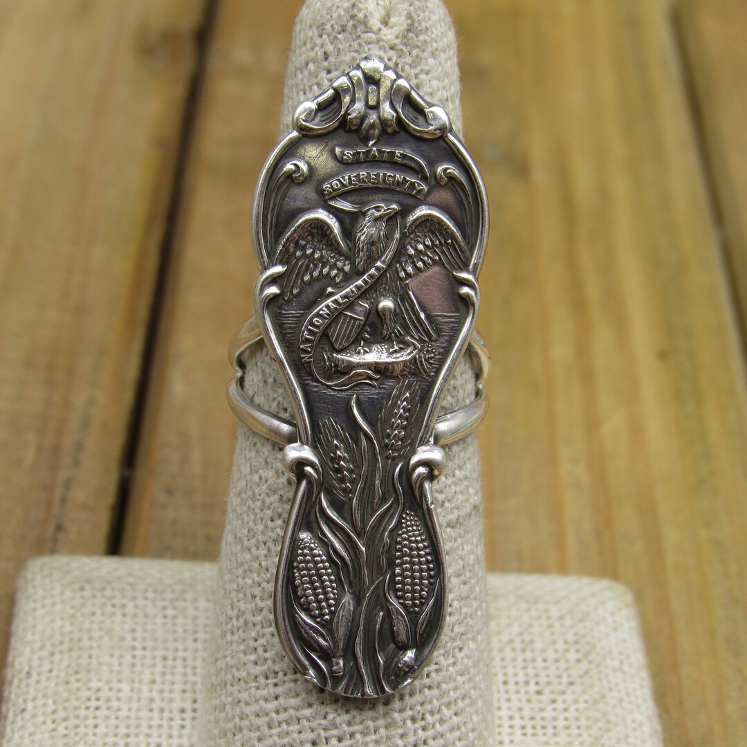 Vintage Sterling Silver Repurposed Ring Size 7.5 - Etsy