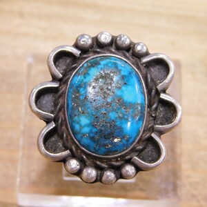 Sterling Silver Turquoise Morcenci Ring 8.75 - Etsy