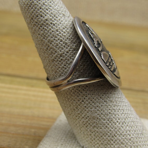 Vintage Texturized Sterling Silver Storyteller Ring S… - Gem