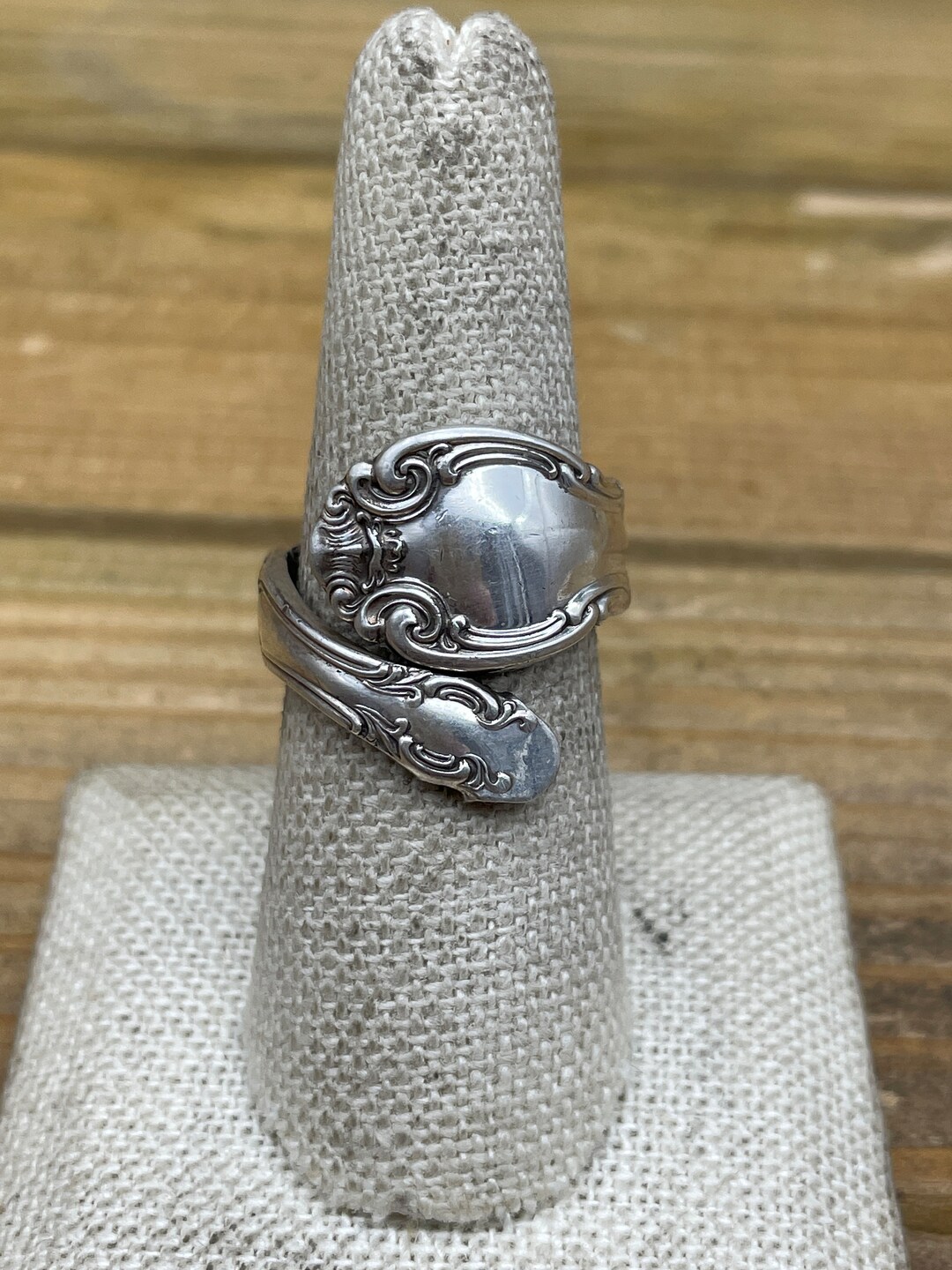 Vintage Sterling Silver Spoon Ring Size Adjustable - Etsy